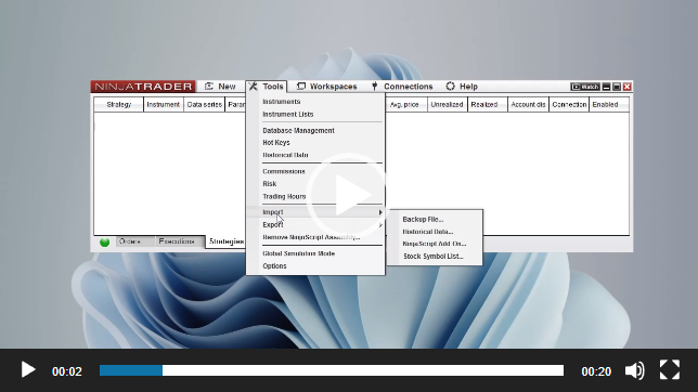 How to Add (Enable) a Strategy in NinjaTrader 8? Two Ways.